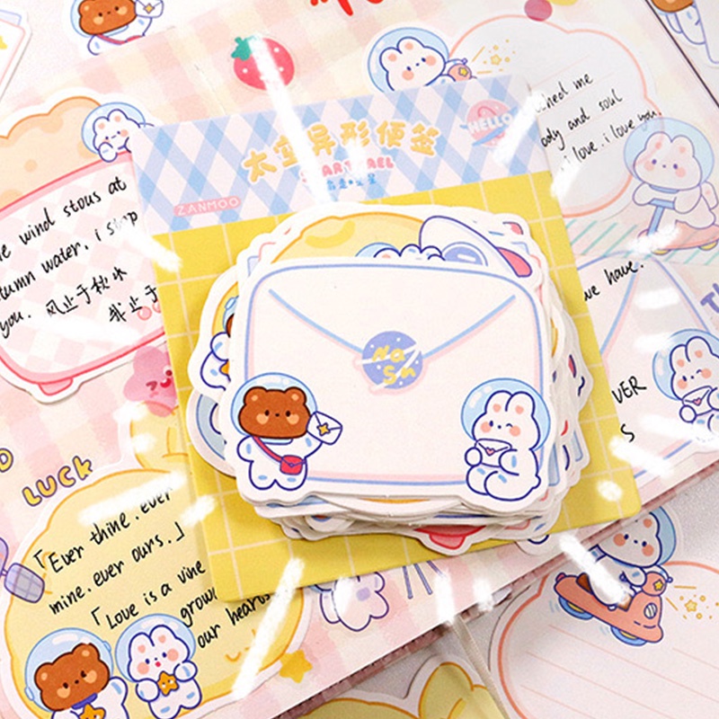 100 Sheets Creative Cartoon Shaped Note Paper Decorative DIY Material ...