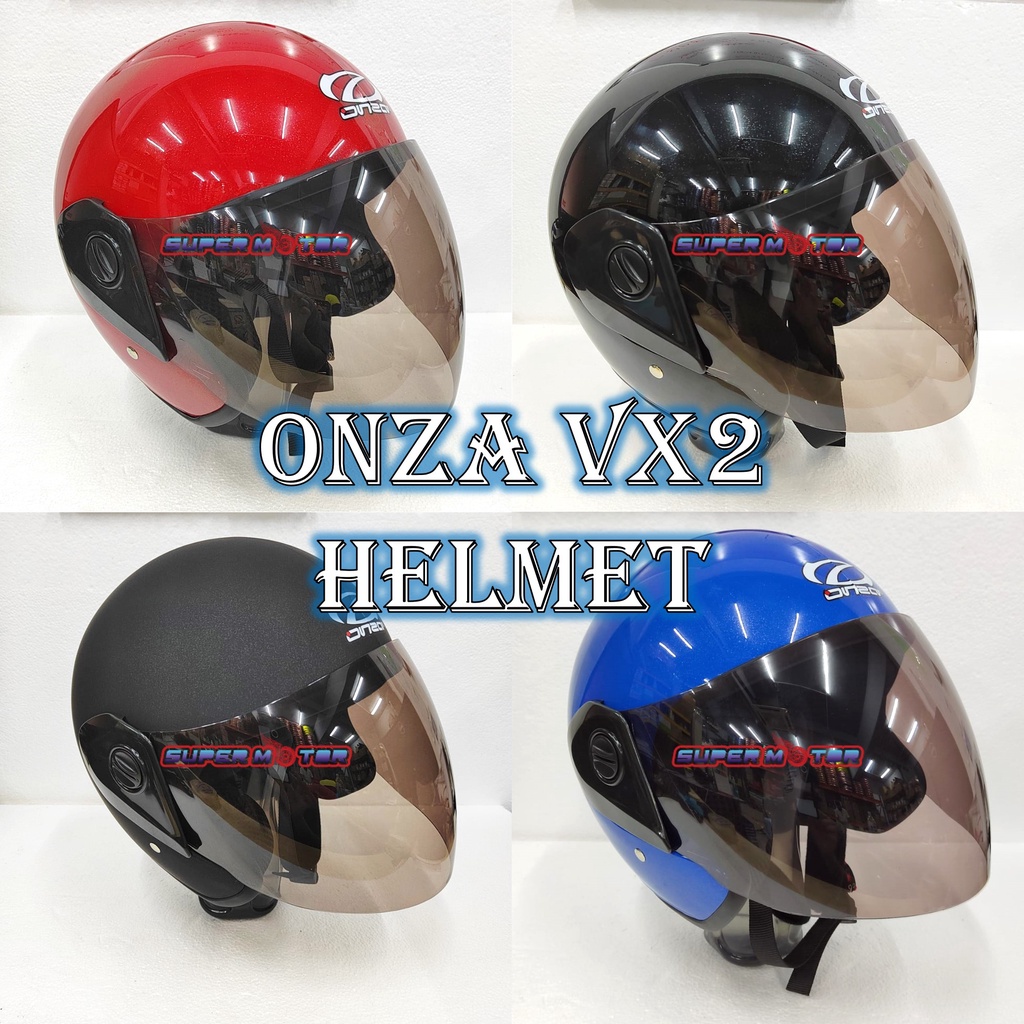 MOTORCYCLE HELMET TOPI KELEDAR MOTOSIKAL ONZA HELMET VX2 (SIRIM ...