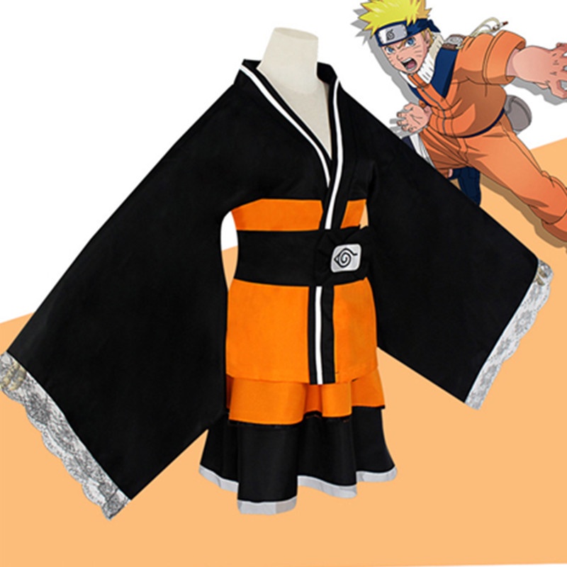 Anime Naruto Kimono Shippuden Uzumaki Akatsuki Japanese Kimono Lolita ...