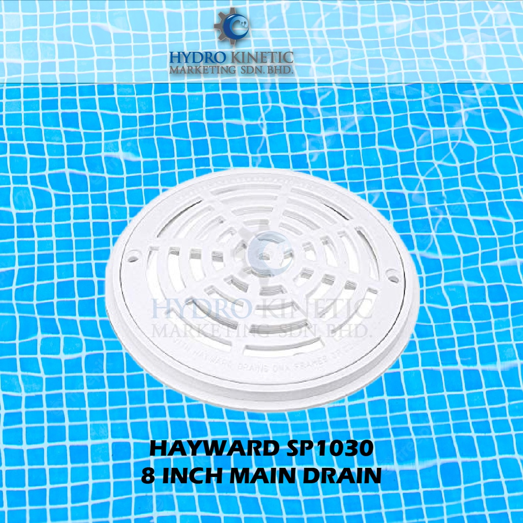 HAYWARD SP1030 MAIN DRAIN COVER 8" DIA WHITE - SWIMMING POOL ...