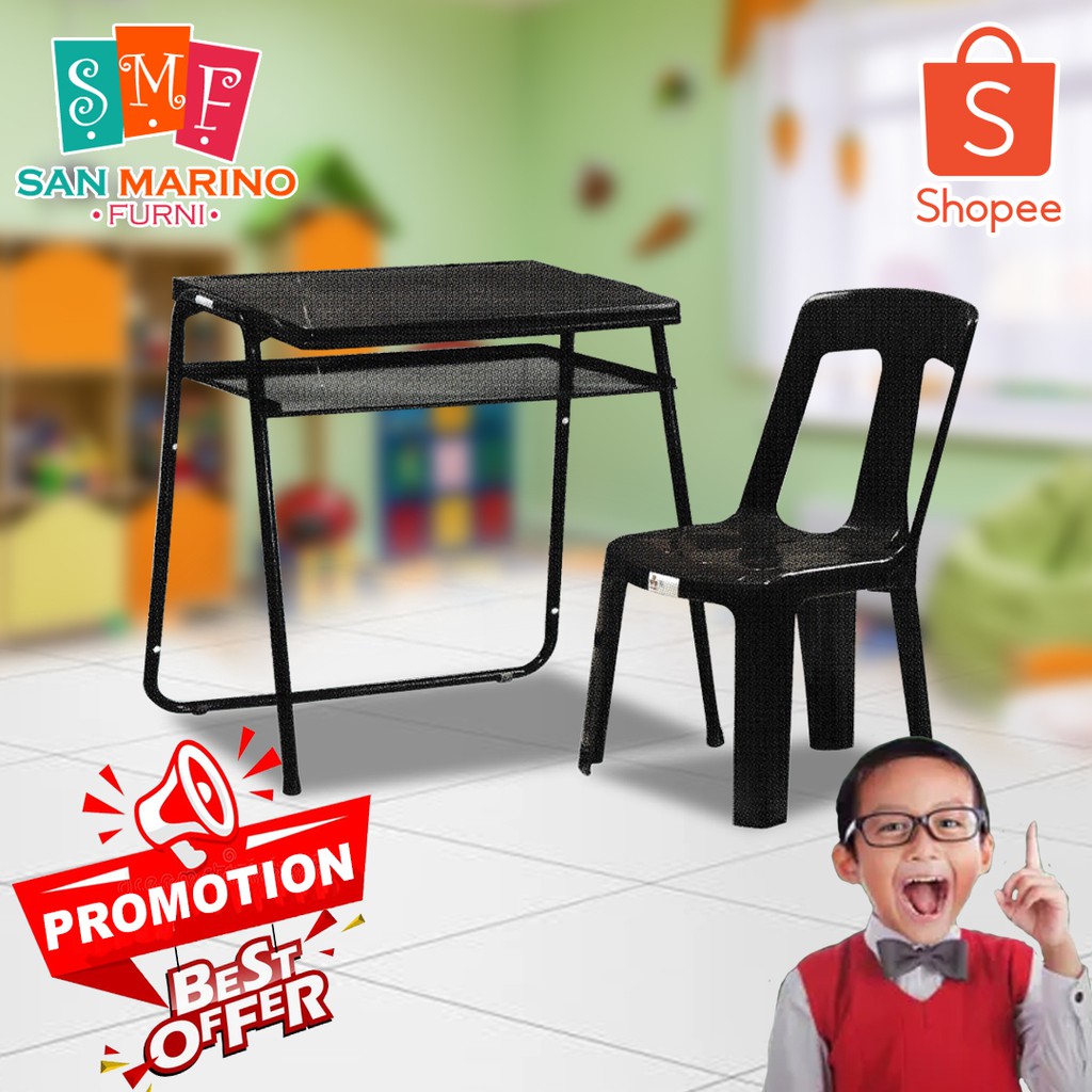 Ready-Fixed Solid Study Table With Chair/Study Table Set/Writing Desk ...