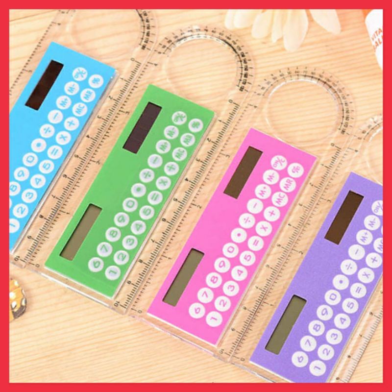 Kalkulator Pembaris Solar Mini Calculator Multifunction 10cm Ultra-thin ...