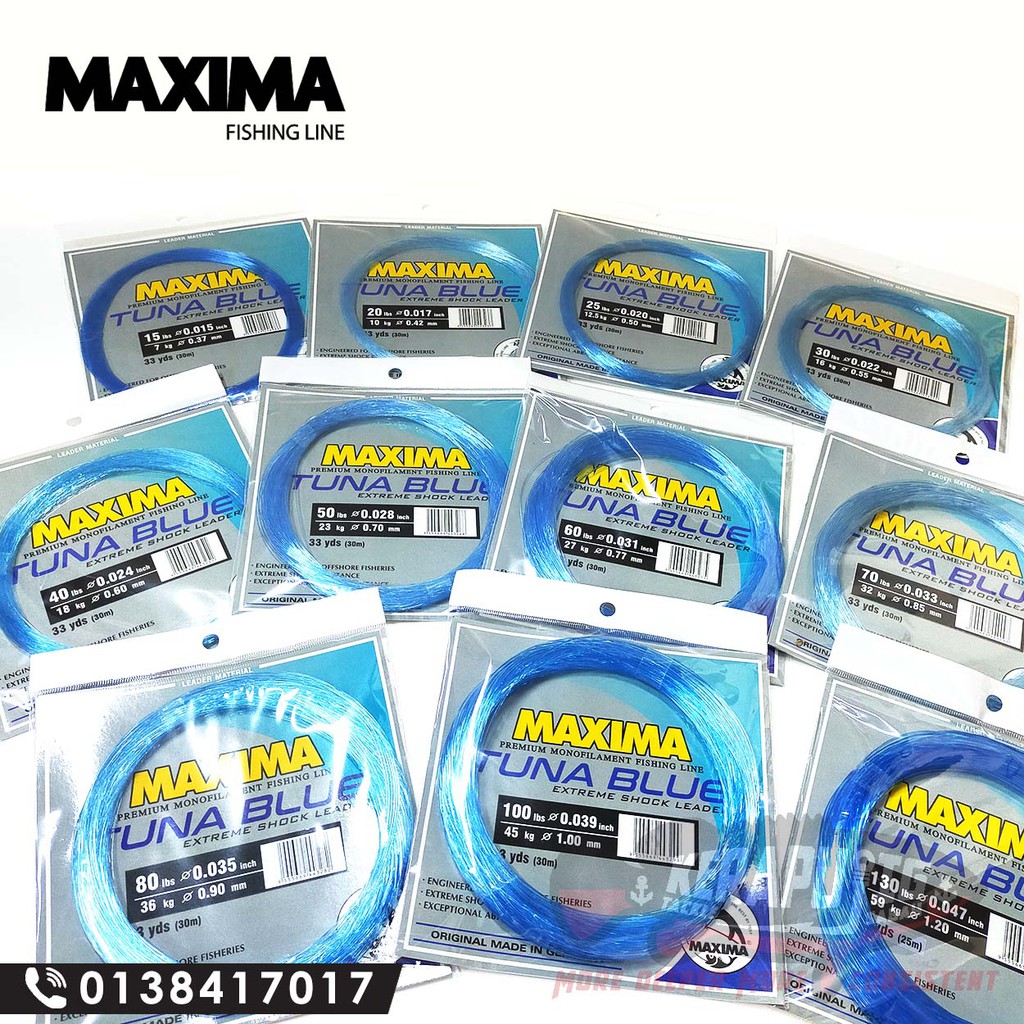 Maxima tuna blue Leader line - Tali Perambut | Shopee Malaysia