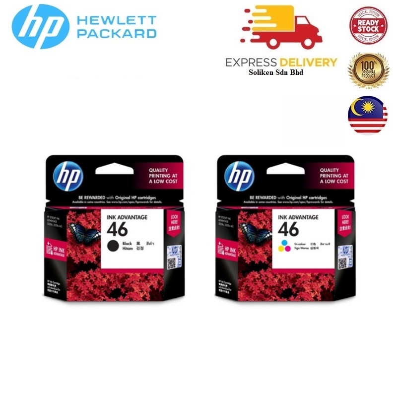 Original HP CZ637AA HP 46 HP46 Black HPCZ638AA HP 46 HP46 Color Ink ...