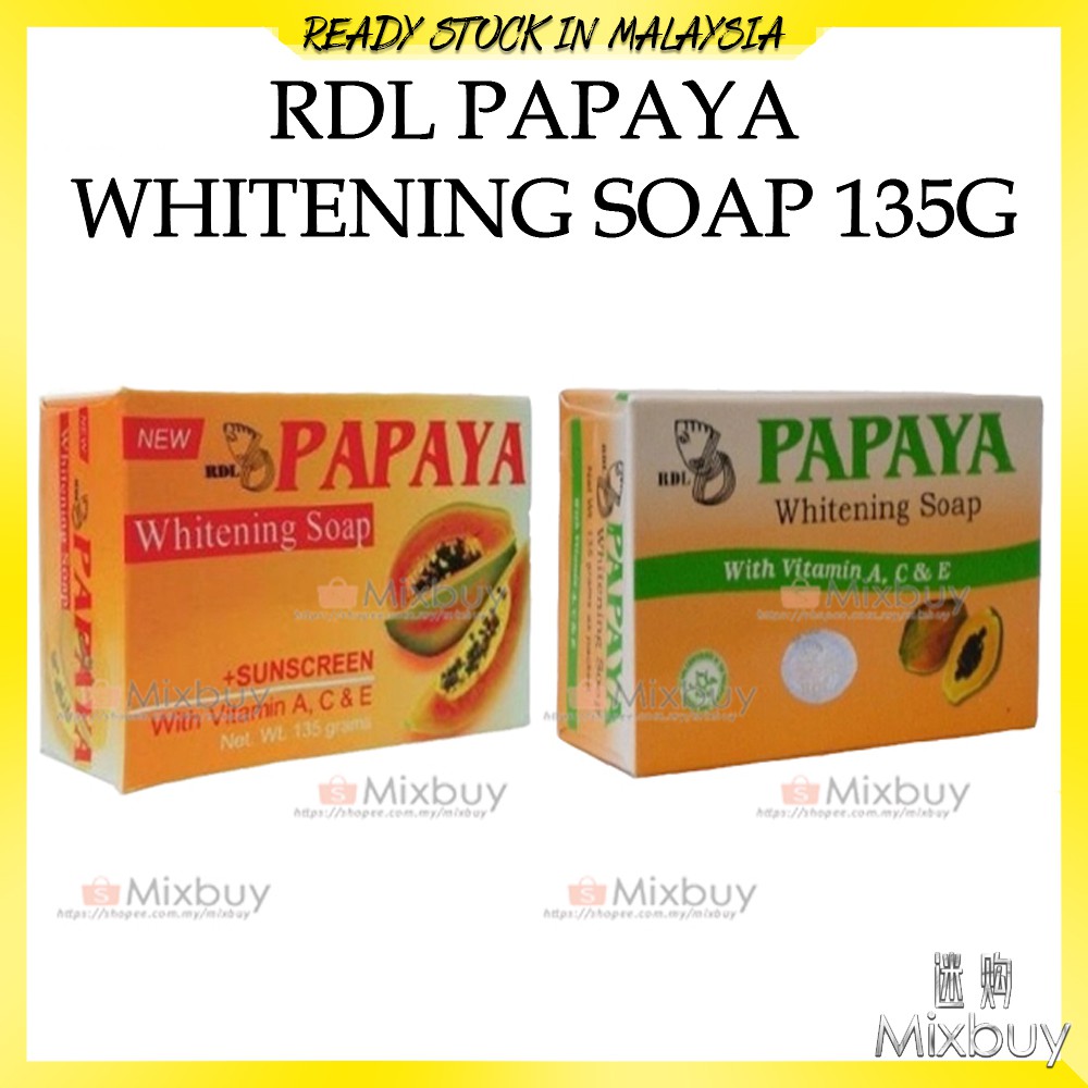 RDL PAPAYA WHITENING SOAP 135G | Shopee Malaysia