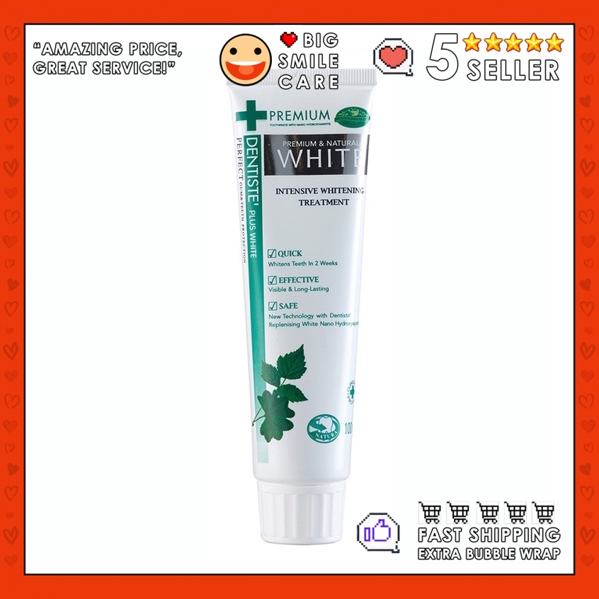DENTISTE' Plus White Premium&Natural White Toothpaste Tube 100G ...