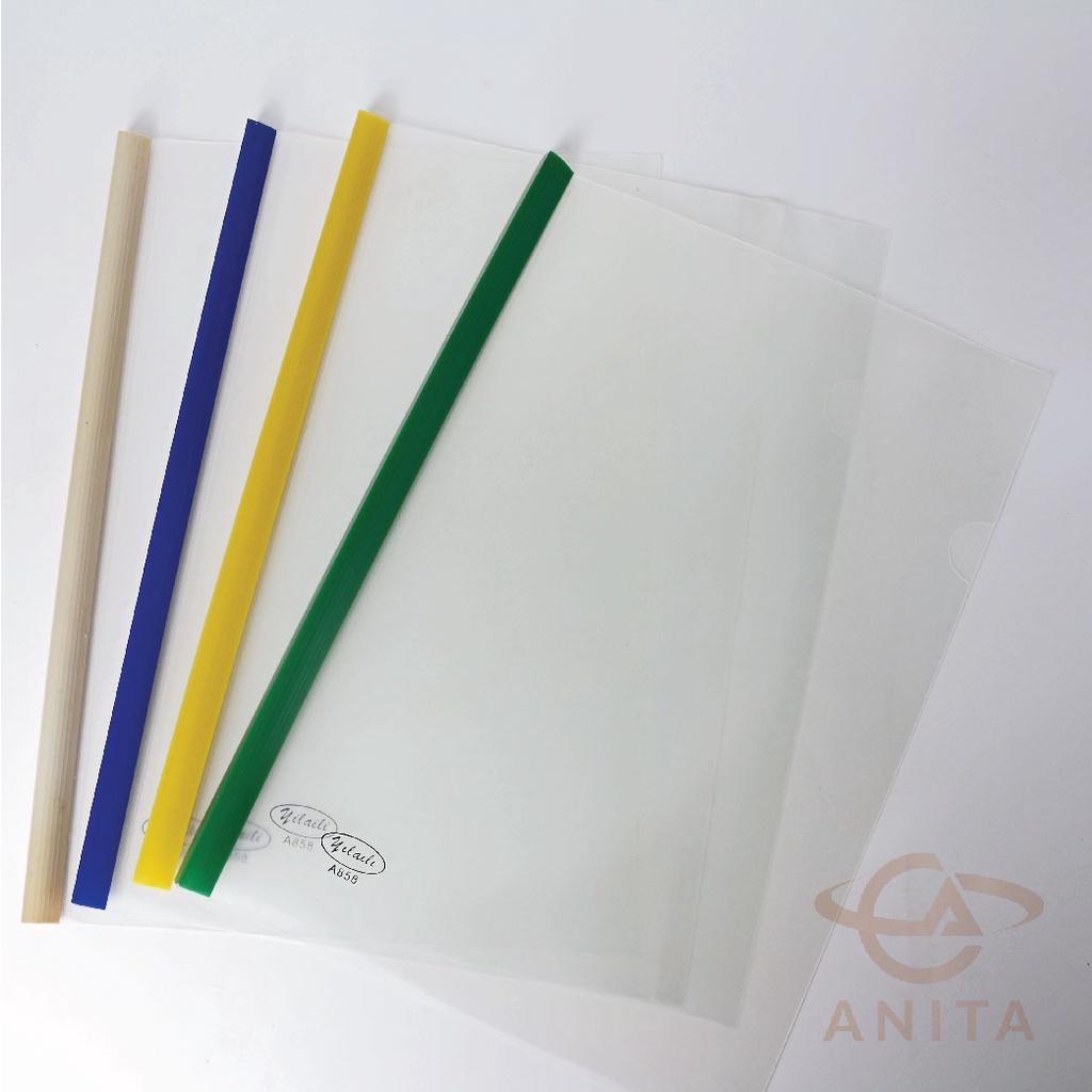 A4 Easy Grip File Transparent File Sliding Grip Document Covers (10 ...