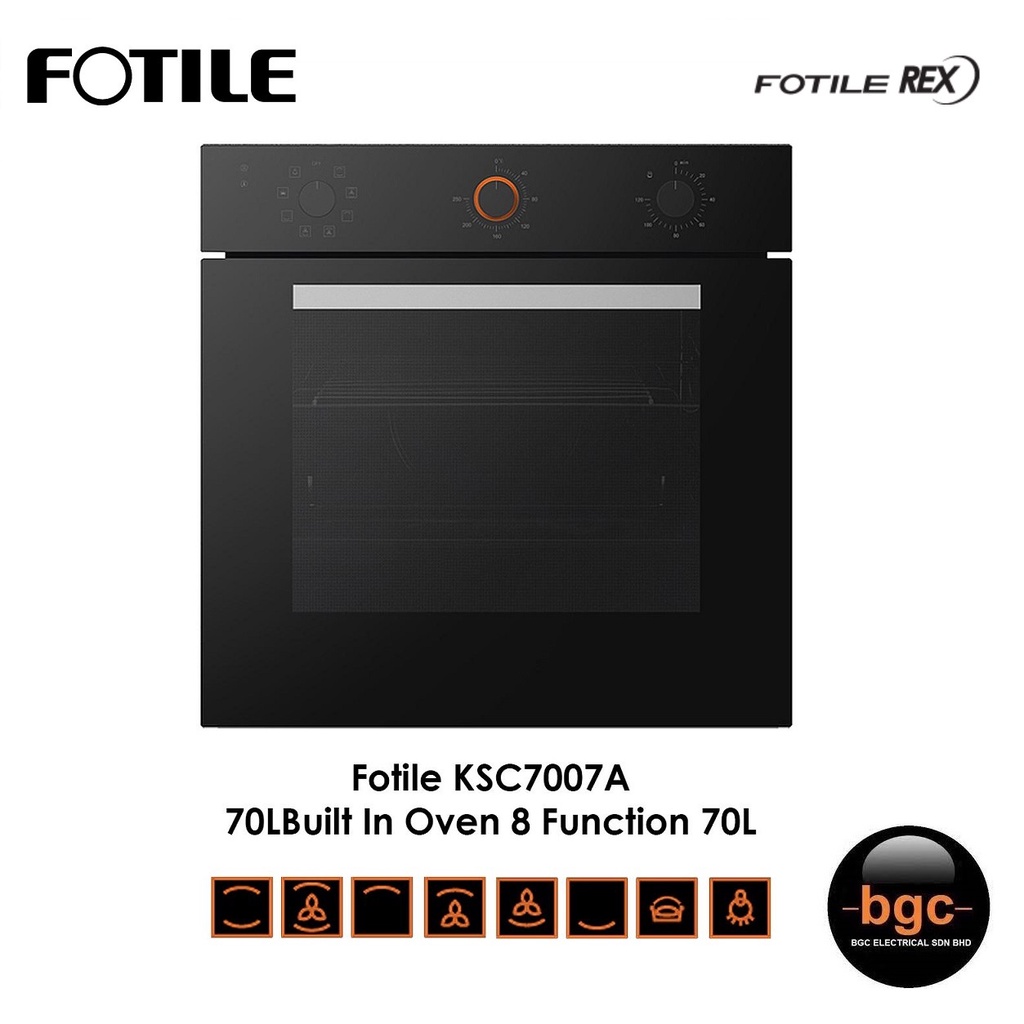 Fotile REX KSG7007A Built In Oven 8 Function 70L 60cm | Shopee Malaysia