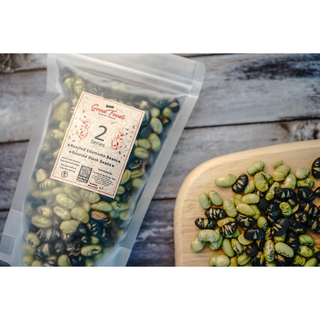 GoodFoods_Roasted Edamame Beans & Roasted Black Beans 180g | Shopee ...
