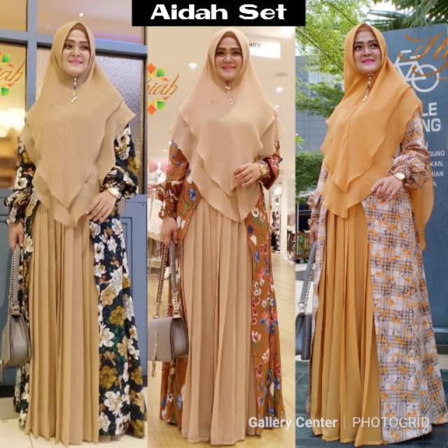 Aidah SET By Hijabiah Robe set super chic Glamor n Luxury, Most Have ...