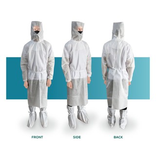 [Readystock] PPE Set | Sut Baju PPE | Disposable Isolation Gown, Head ...