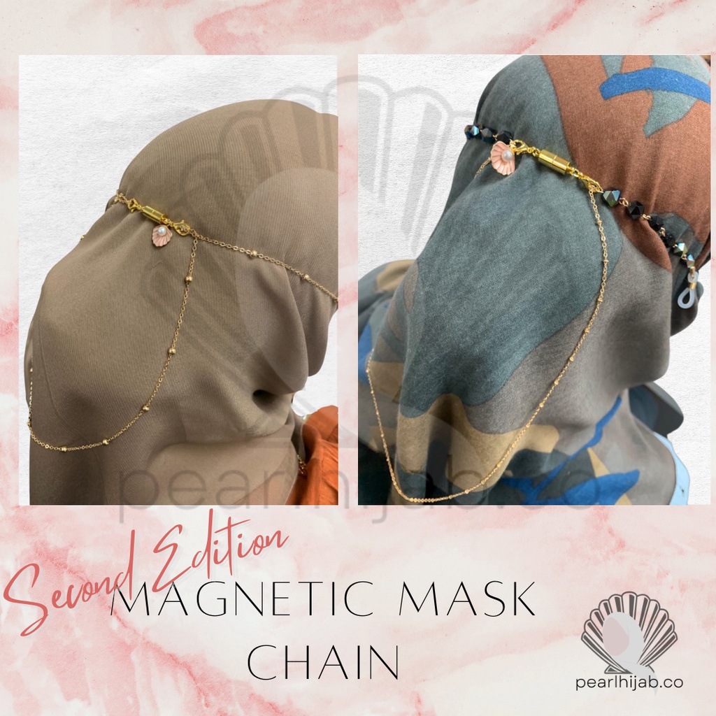 2ND EDITION - Hijab Magnetic Mask Chain Extender - Mask Extender 2 in 1 ...