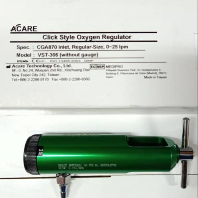 ACARE VST-306 CLICK STYLE OXYGEN REGULATOR | Shopee Malaysia
