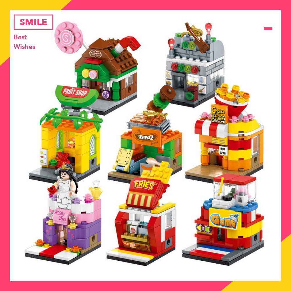 Sembo block mini street building block webuild 601001-601008 8in1 set ...
