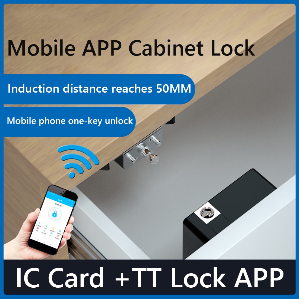 Intelligent lock Smart Drawer Lock Intelligent Cabinet Locker Keyless ...