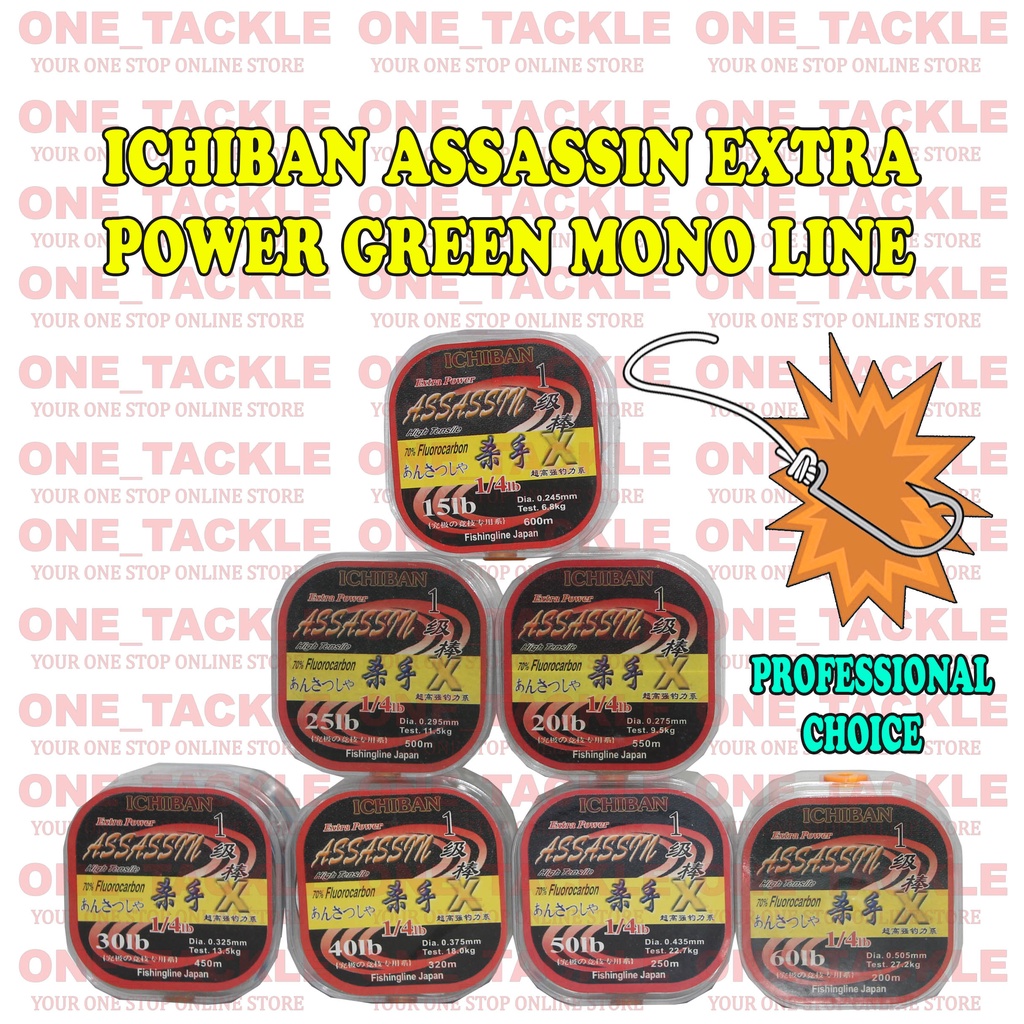 Ichiban Assassin Extra Power Green Mono Line | Shopee Malaysia
