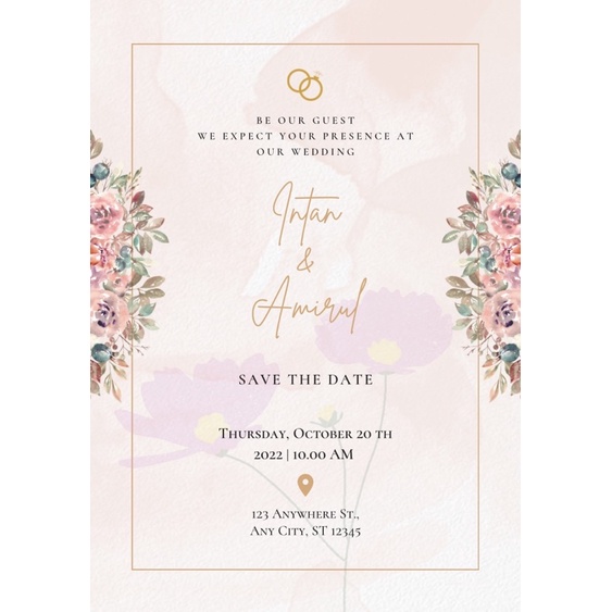 Kad Jemputan Kahwin Digital (Digital Wedding Card Invitation) | Shopee ...