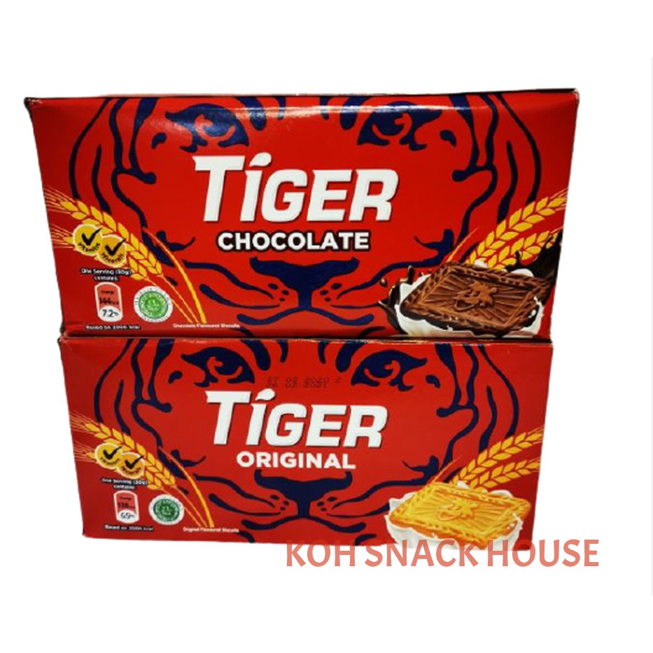 Tiger Biscuit 60g x 12pkt (Original / Chocolate) | Shopee Malaysia
