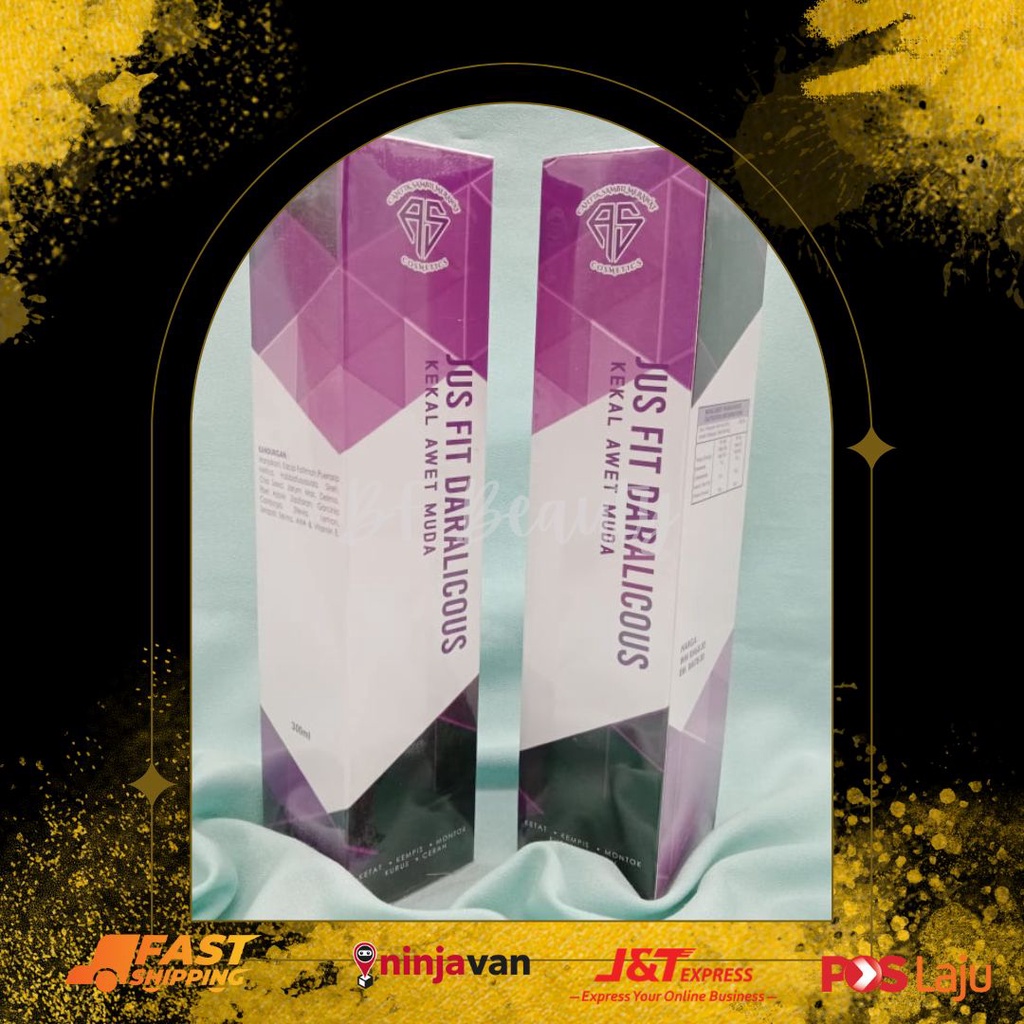 JUS FIT DARALICIOUS 300ML KEKAL AWET MUDA || NEW LOOK 2022 - COMBO ...