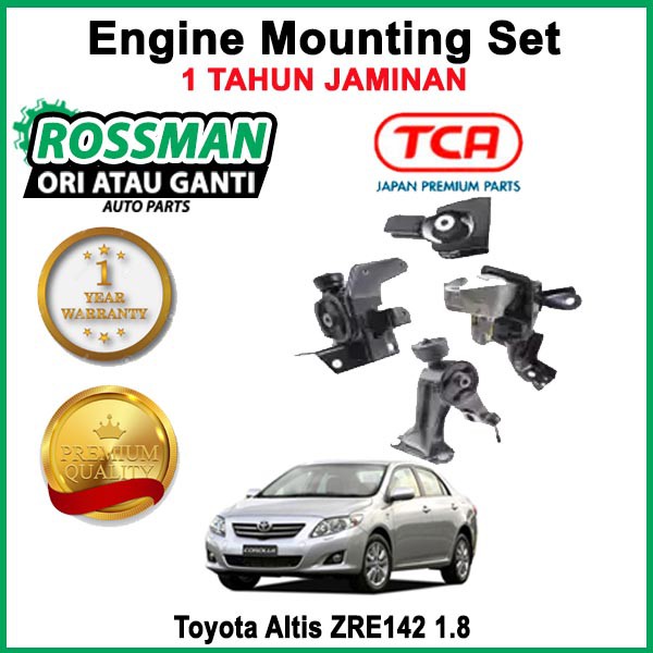 Toyota Altis ZRE142 1.8 TCA Engine Mounting Set 1 Year Warranty ...