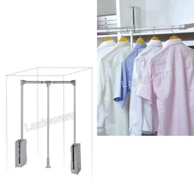 Aluminum Clothes Pull out Lifter Free Rise And Fall With Soft Closing ...