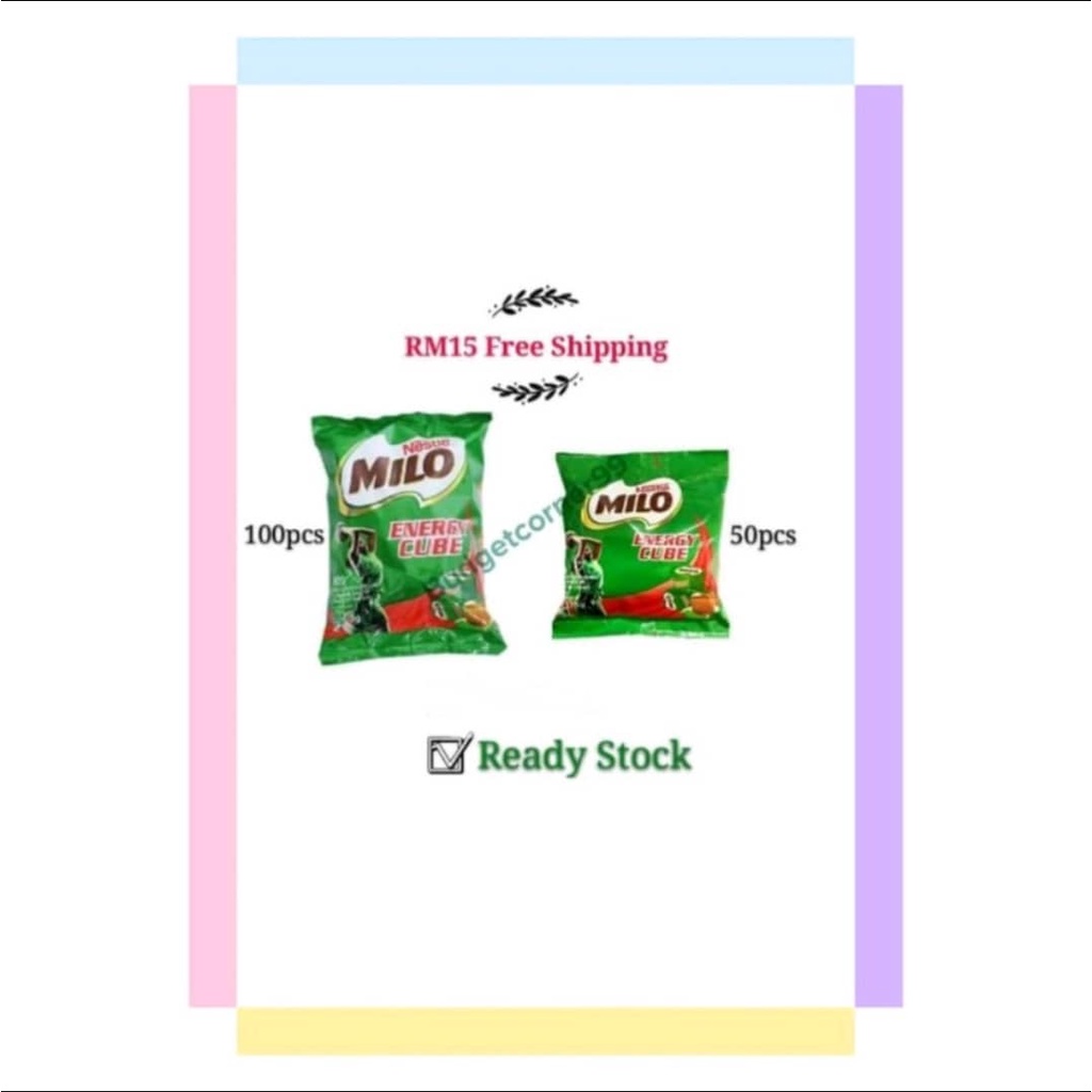Milo Cube Nestle Milo Energy Cube Milo Kiub 100PCS 50PCS | Shopee Malaysia