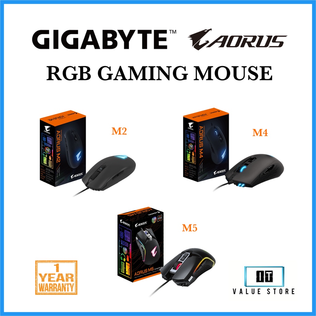 Gigabyte AORUS RGB Gaming Mouse ( M2 | M4 | M5 ) | Shopee Malaysia
