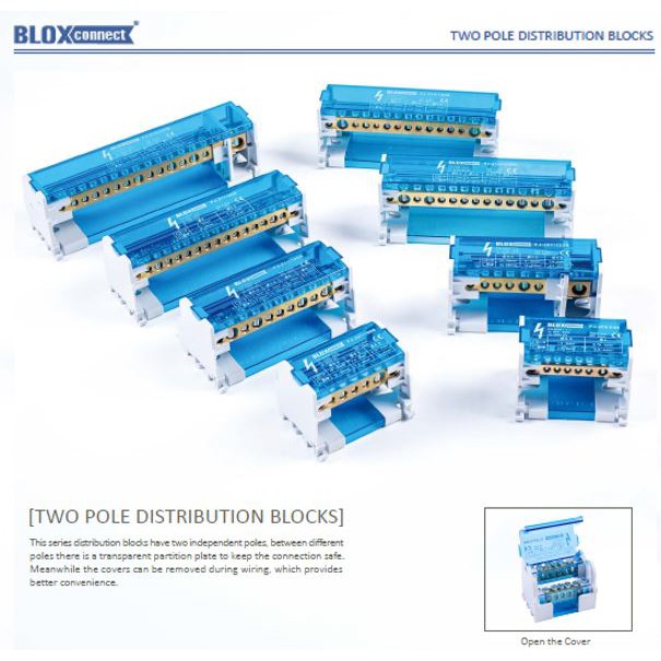 BLOX 2poles distribution block connect terminal block bipolar | Shopee ...