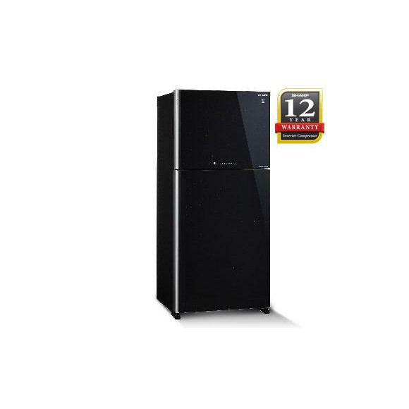 SHARP FRIDGE 2 DOORS, J-TECH INVERTER 720L,MEGA FREEZER,PCI,GLASS BLACK ...