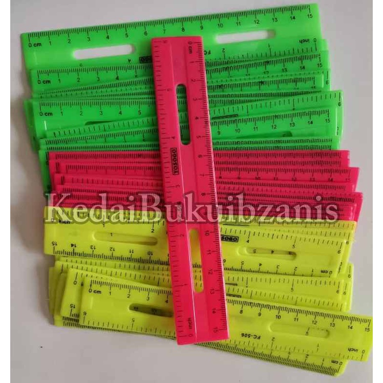 Pembaris Pendek - Short Ruler - 15cm - mix color - 3pcs | Shopee Malaysia