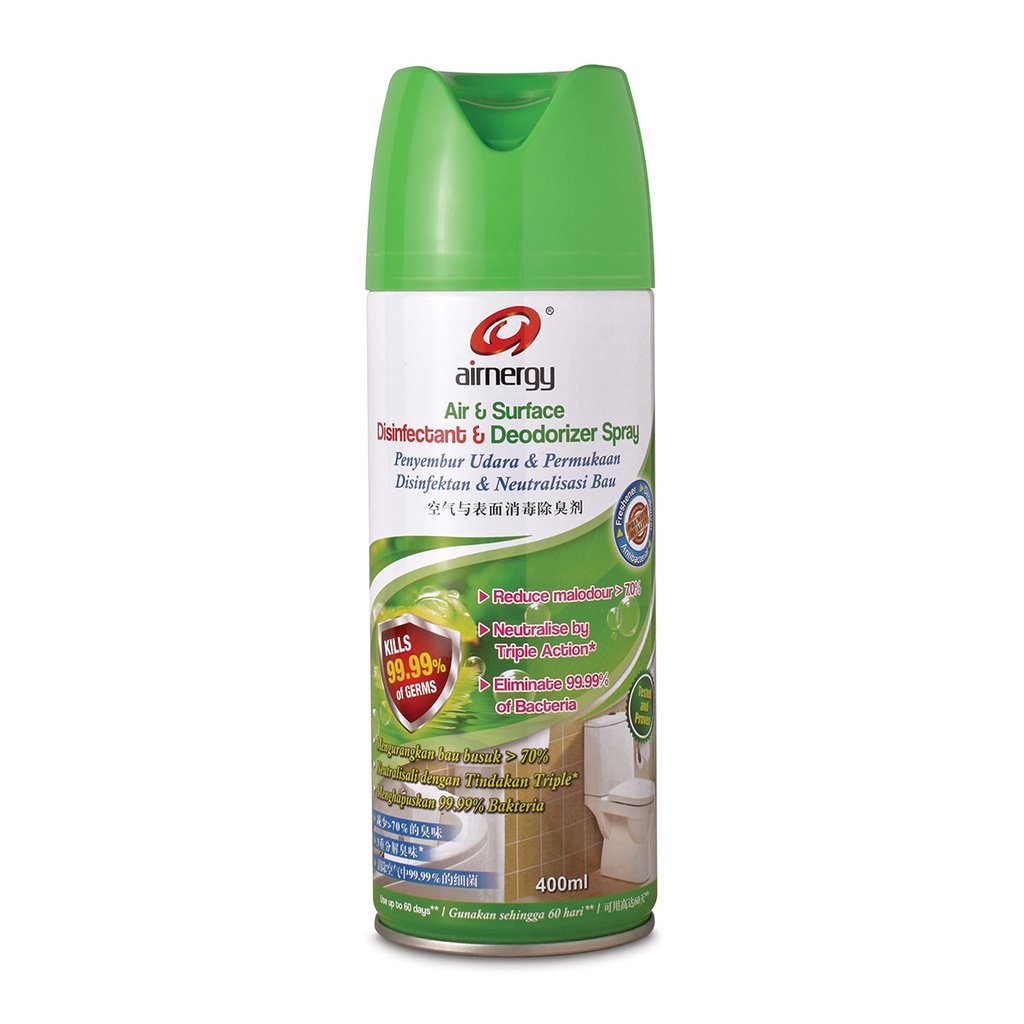 Airnergy Disinfectant & Deodorizer Spray (400ml) | Shopee Malaysia