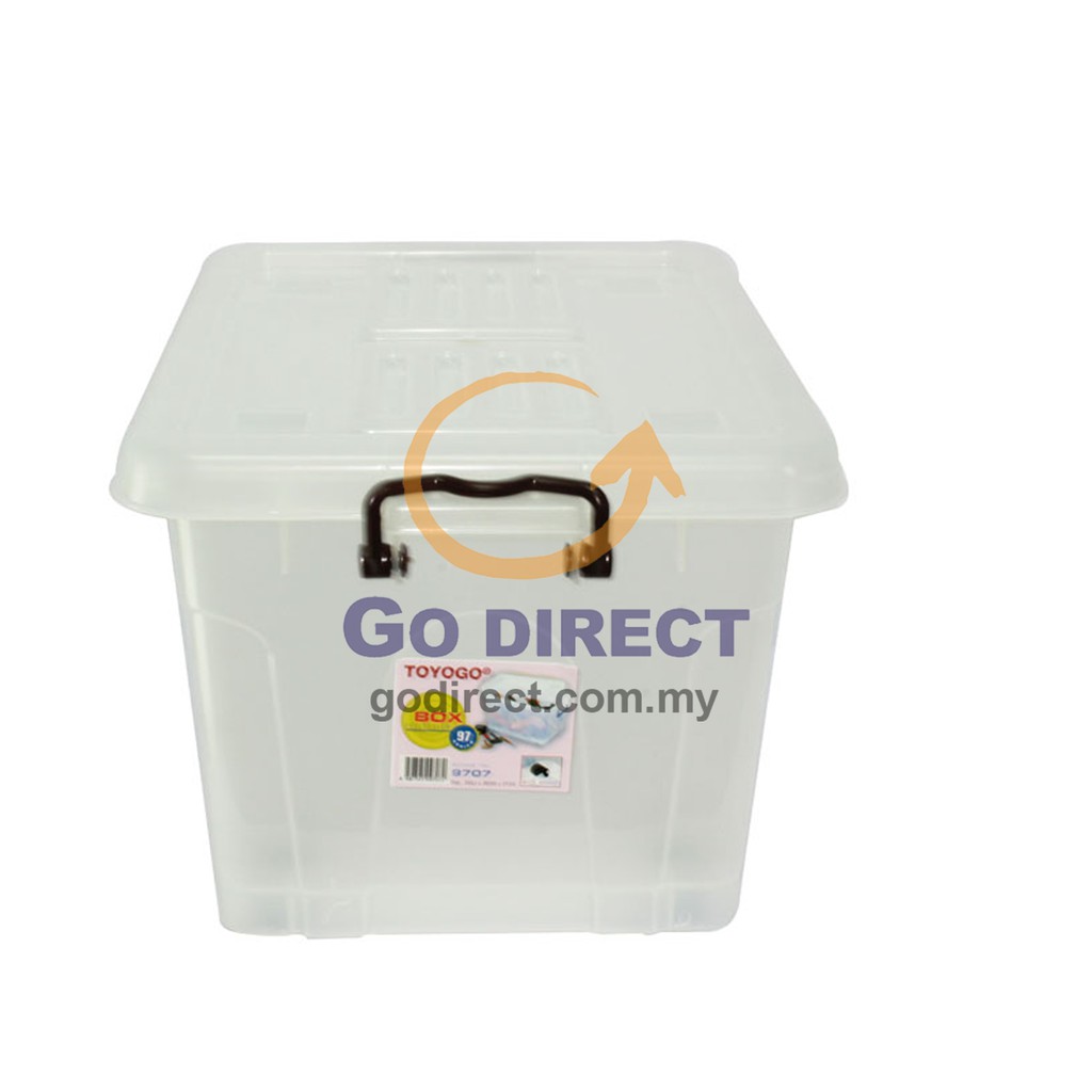 1 X TOYOGO 45L Storage Box with Wheels Plastic Space Saving Home Office ...