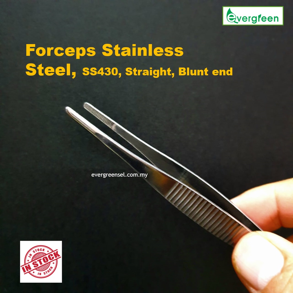 Forceps, Stainless Steel, Blunt, Straight ( various size ) | Shopee ...