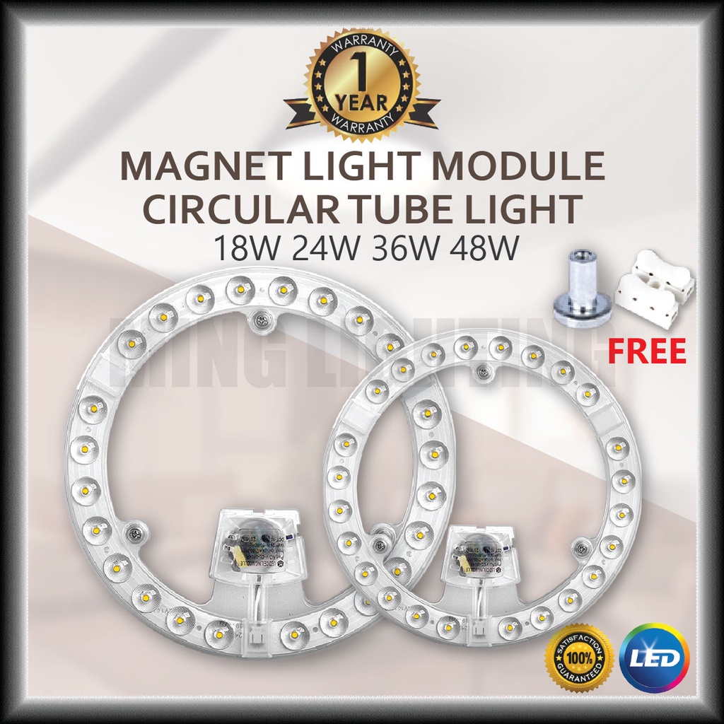 LED Magnet Light 18W 24W 36W 48W Module Circular Ring Down Lights Tube ...