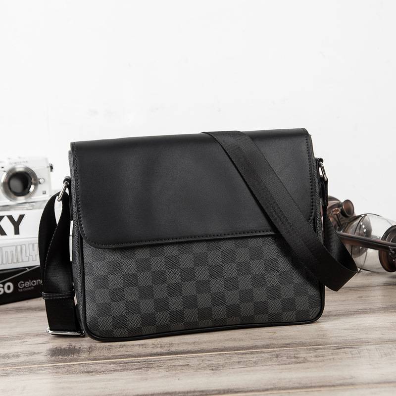 Men's Sling Bag Cross Section Messenger Pack Lv With A Grid | BeeCost