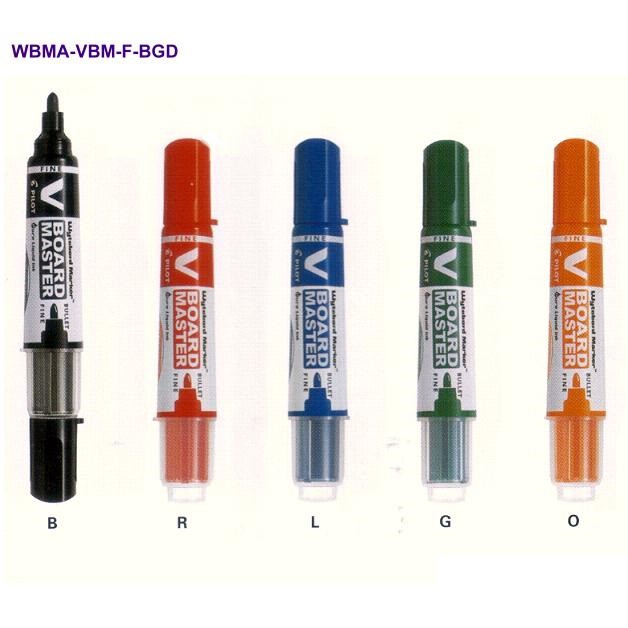 PILOT V BOARD MASTER WHITEBOARD MARKER Fine tip [5 Colours]- WBMA-VBM-F ...