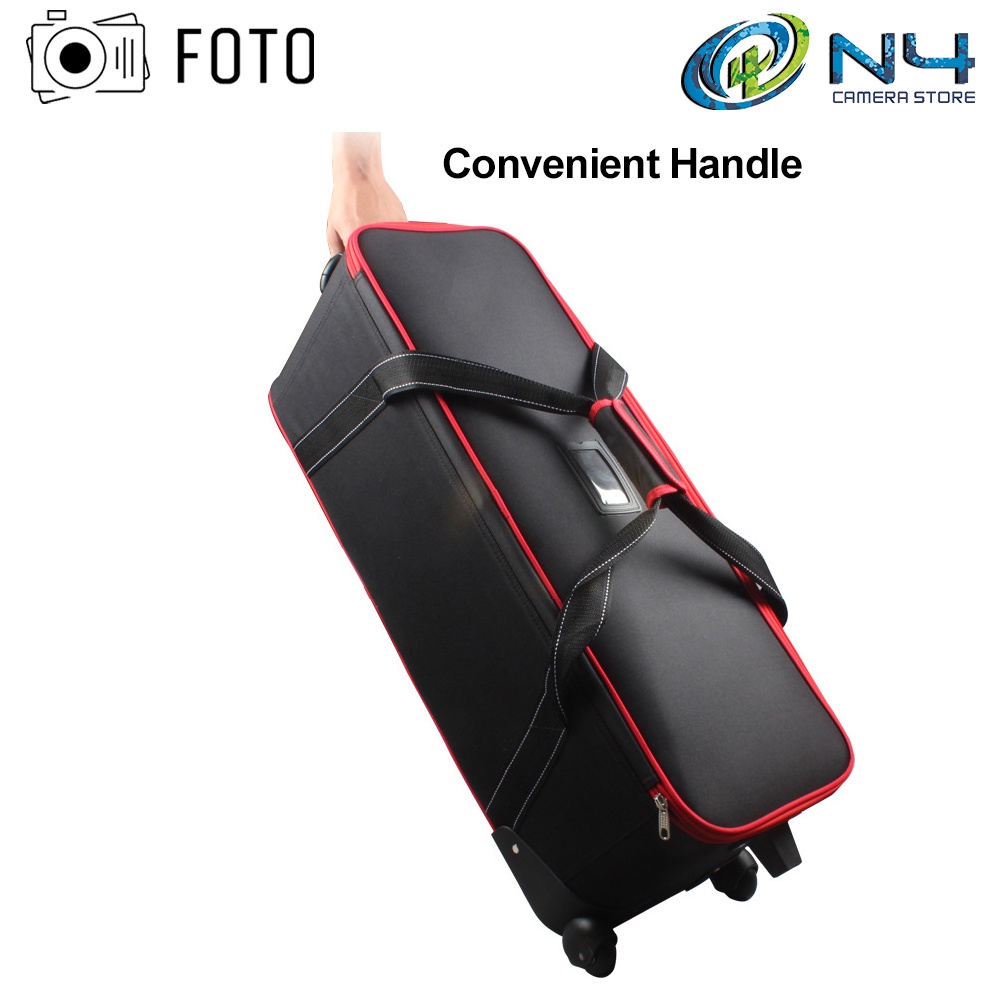 FOTO Photography Portable Suit Case Flash Trolley Case Double Pulley ...