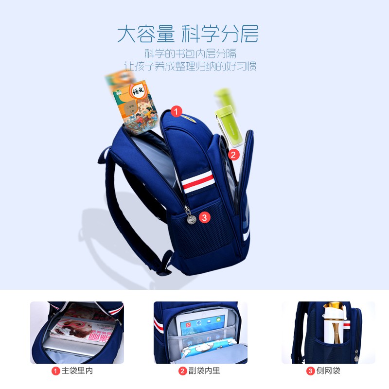 KVG School Bag Primary and Secondary Students Male 4-6 Grade Junior ...