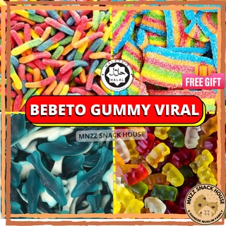 [FREE GIFT] Halal Gula Gula Gummy Candy Sour Belt Haribo Bebeto Bear ...