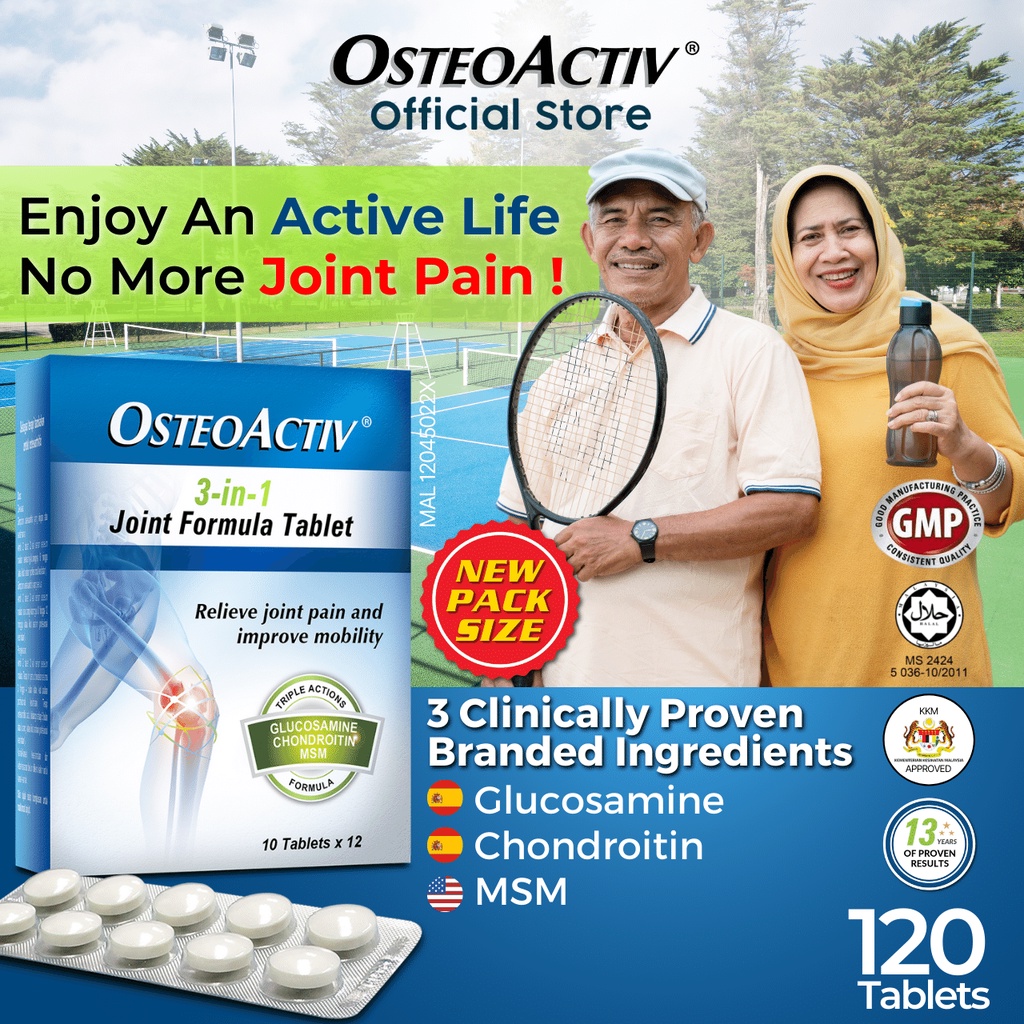 Osteoactiv 3-In-1 Joint Formula Tablet (120's) | Shopee Malaysia