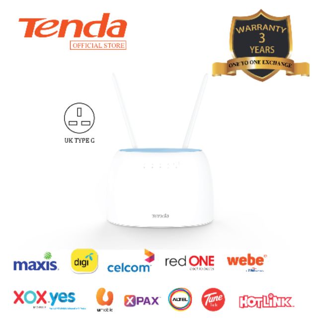 TENDA 4G09 4G+LTE Modem router AC1200 Dual band Broadbnad support maxis ...