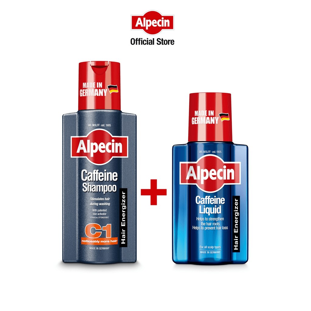 Alpecin Hairfall Kit - Men's Shampoo + Tonic Set Against Hair Loss ...