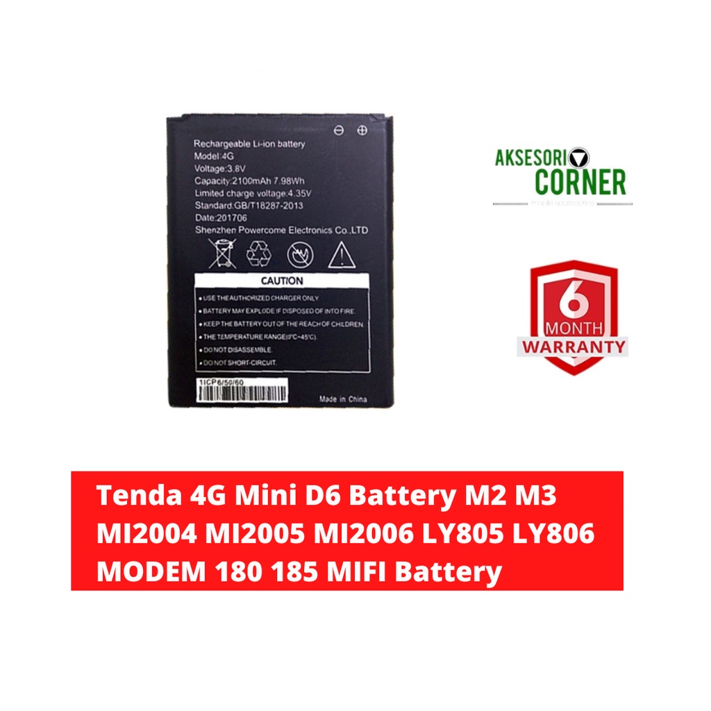 Tenda 4G Mini D6 Battery M2 M3 MI2004 MI2005 MI2006 LY805 LY806 MODEM ...