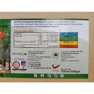 MORTEX 2.5% PENGGALAK SUSU GETAH DISYOR OLEH LGM & RISDA | BOOSTER SUSU ...