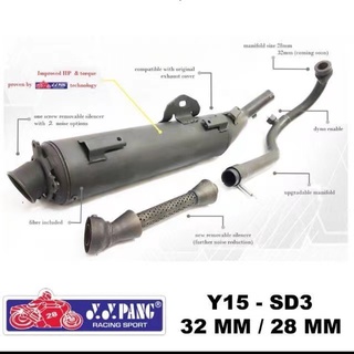 YYPANG EXHAUST PAIP PIPE RACING YAMAHA Y15ZR Y15Z Y15 HONDA RS150 RS150R RS 150 LC135 135LC LC ...