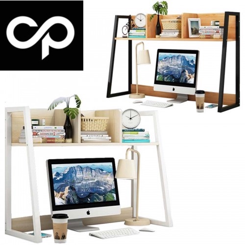 CP Desktop Wood Bookshelf Organizer Office Storage Display Rack/Rak ...