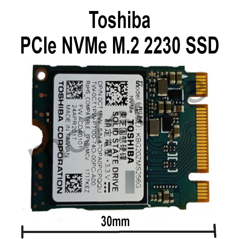 KIOXIA 128GB PCIe NVMe 2230 SSD, Gen X 4, 09946M, KBG40ZNS128G, OEM ... KIOXIA 128GB PCIe NVMe 2230 SSD, Gen X 4, 09946M, KBG40ZNS128G, OEM ...