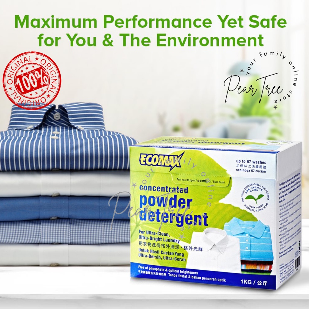 Ecomax Concentrated Powder Detergent 1kg COSWAY | Shopee Malaysia