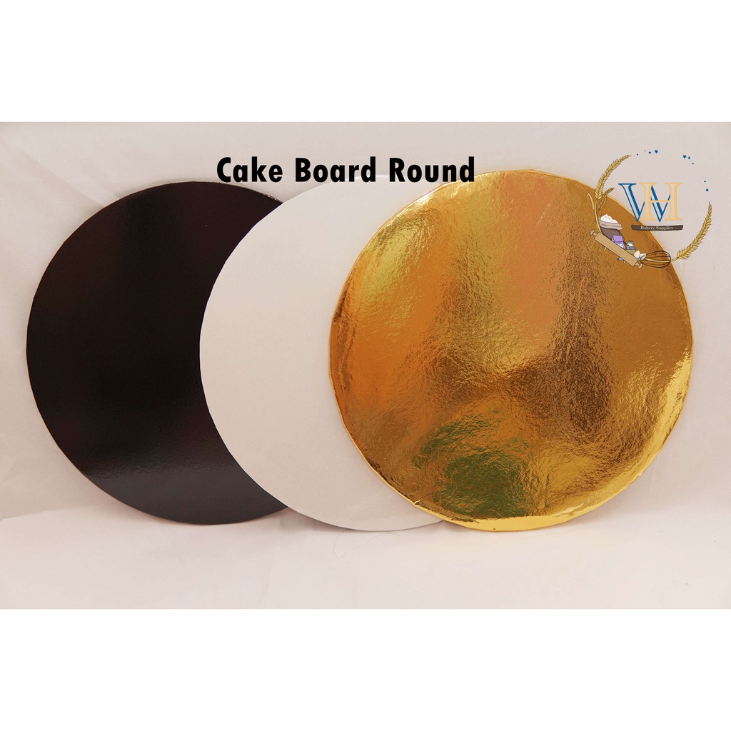 Cake Board / Papan Kek Round Gold Black | Shopee Malaysia
