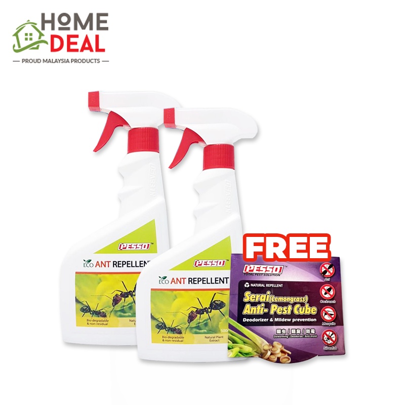 Kleenso Pesso Ant Repellent 500ml (Twin Pack) Penghalau Semut Ubat ...